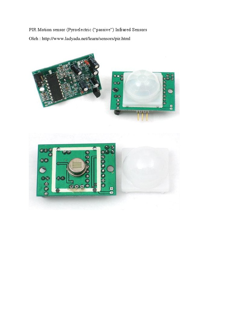 PIR Motion Sensor | PDF | Infrared | Lens (Optics)