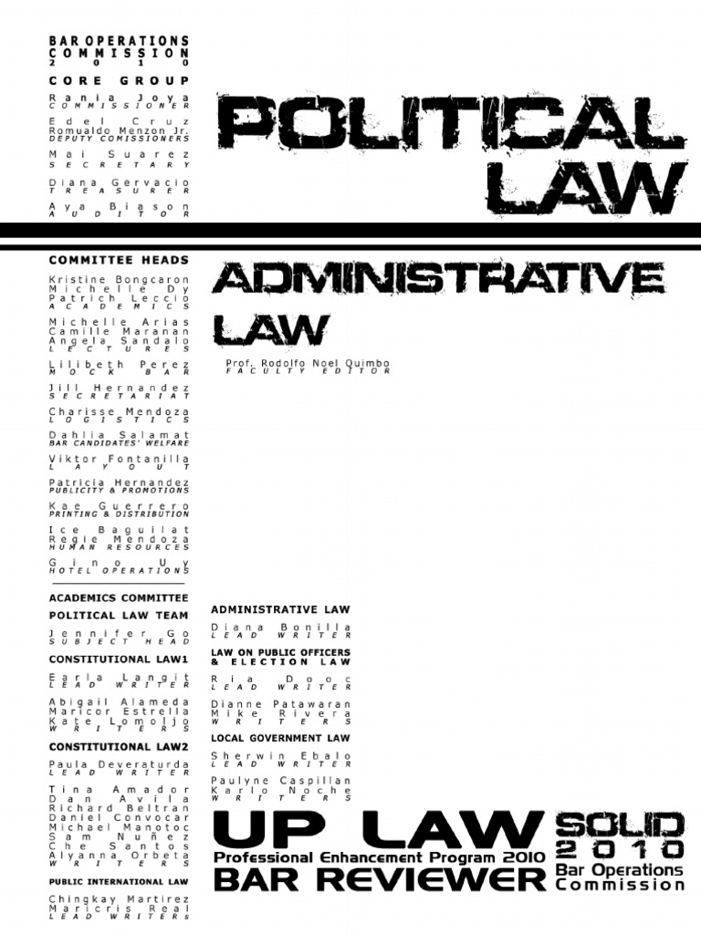 ADMIN LAW Reviewer | PDF | Judgment (Law) | Jurisdiction