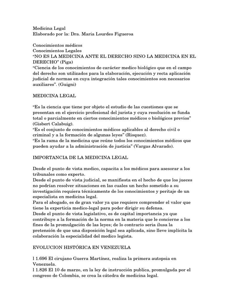 Medicina Legal Pdf Jurisprudencia Médica Testigo Experto