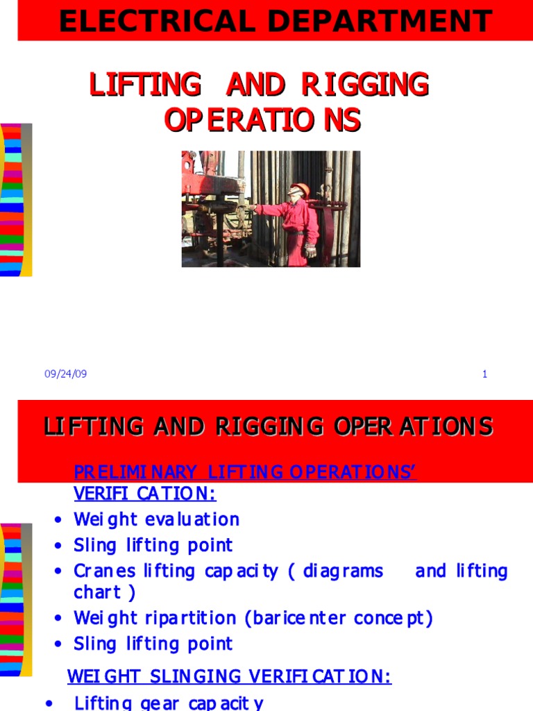 Lifting and Rigging Safety Guidelines | PDF