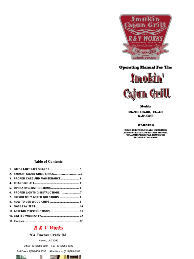 Grill Manual | PDF | Barbecue Grill | Grilling