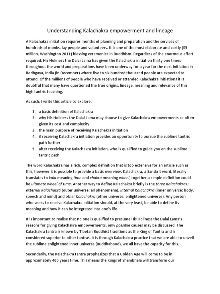 Kalachakra Empowerment Explained Khentrul Jamphal Lodro Rinpoche 061211 ...