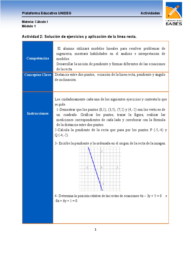 Actividad 2. Resolviendo Mediante Ecuaciones de La Recta | PDF