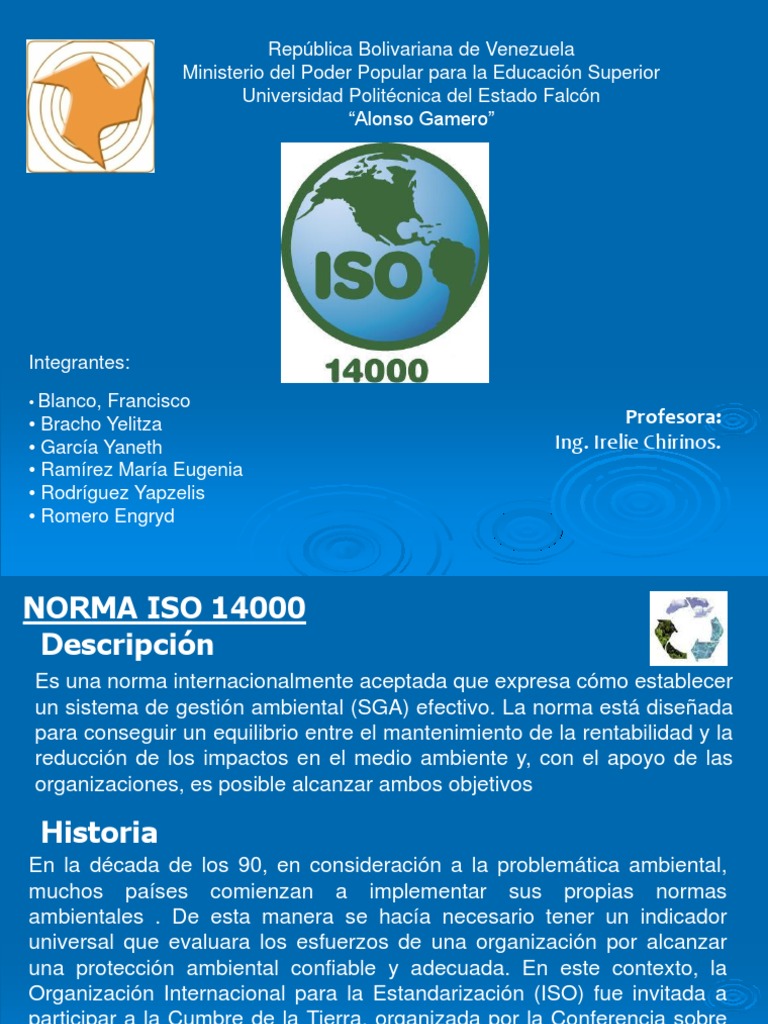 Presentacion Iso 14000 | PDF | Business | Science