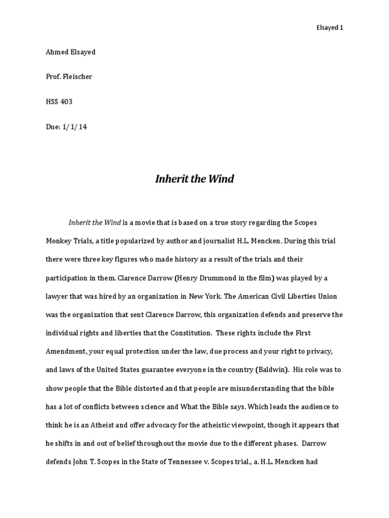 Inherit The Wind | PDF | Science | Religion And Belief
