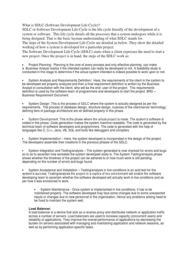 Theory Sdlc Pdf Web Server Internet Web