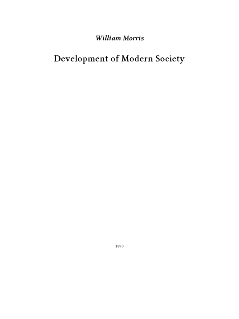 William Morris Development of Modern Society | PDF | Serfdom | Guild