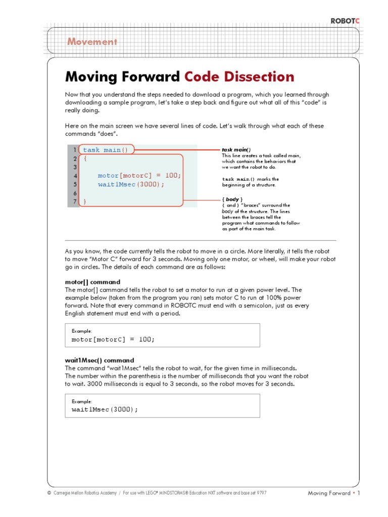 Moving Forward: Code Dissection | PDF | Computer Engineering | Areas Of ...