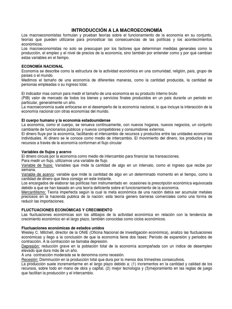 Introduccion A La MACROECONOMIA | PDF | Producto Interno Bruto | La demanda agregada
