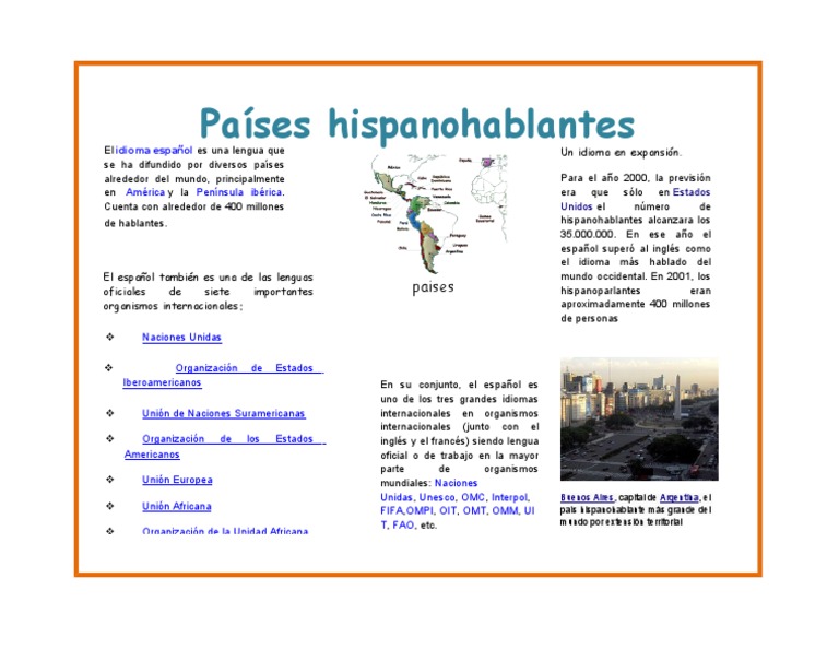 Poster Academico Paises Hispanohablantes | PDF