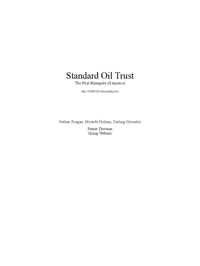 Standard Oil Trust: The First Monopoly of America | PDF | Standard Oil ...