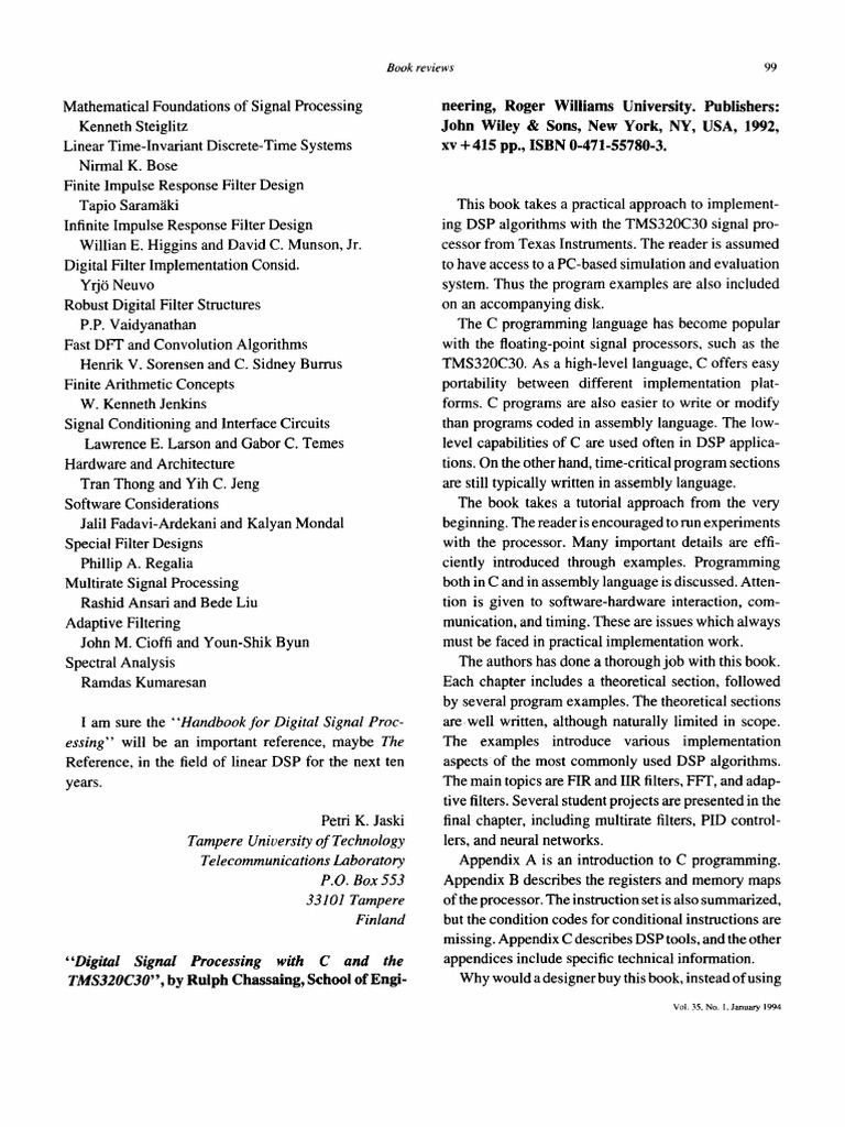 Neering, Roger Williams University. Publishers: John Wiley & Sons, New ...