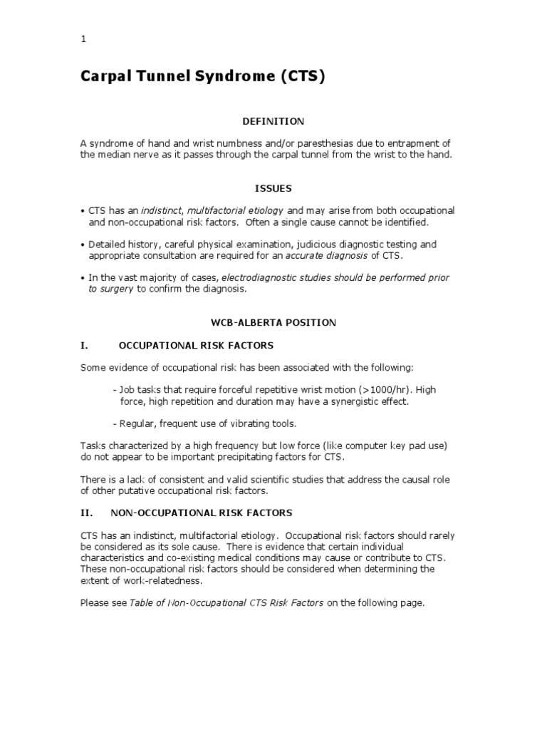 Carpal Tunnel Syndrome | PDF | Carpal Tunnel Syndrome | Medical Diagnosis