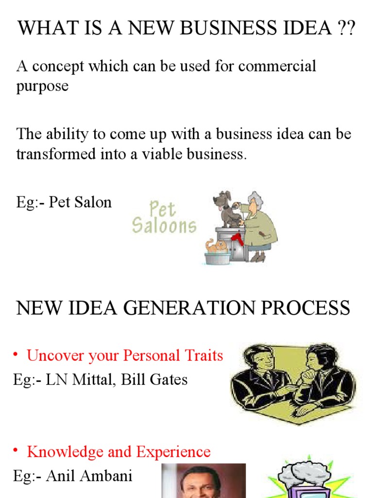 What Is A New Business Idea ?? | PDF