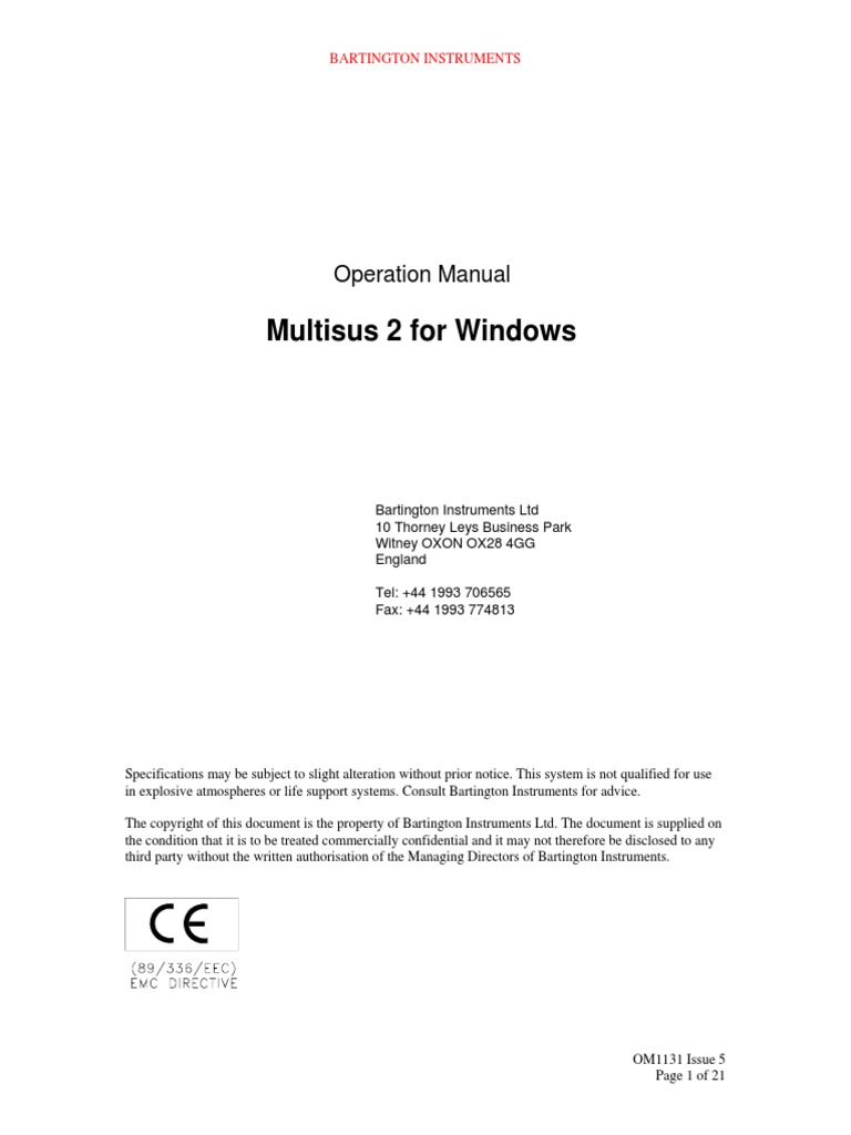 Multisus 2 For Windows: Operation Manual | PDF | Personal Computers ...