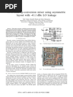 Design of Single and Double Balanced Gilbert Cell Mixer Using CMOS ...