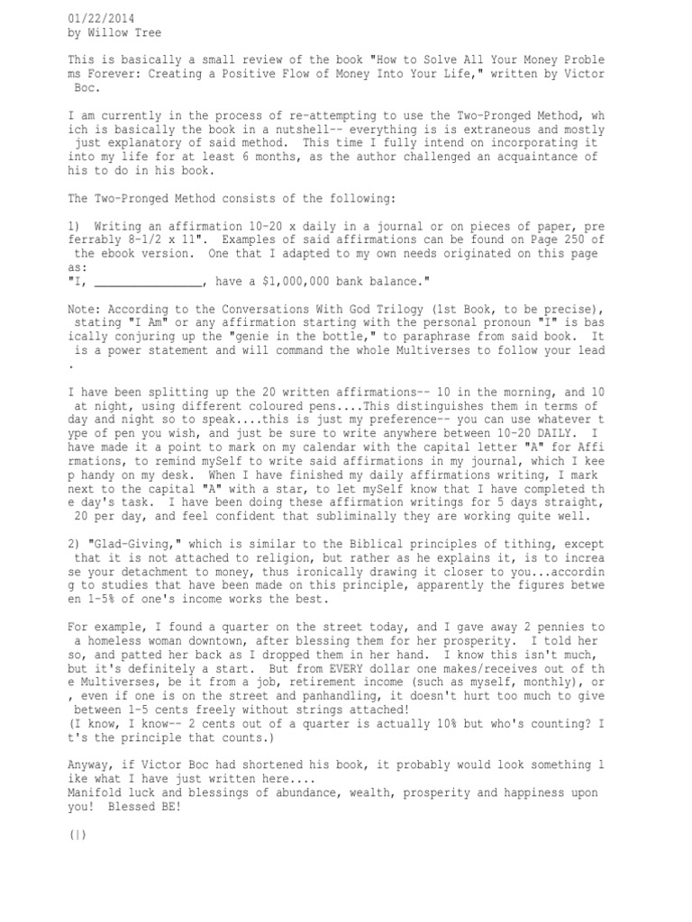 Summary of the Two-Pronged Method