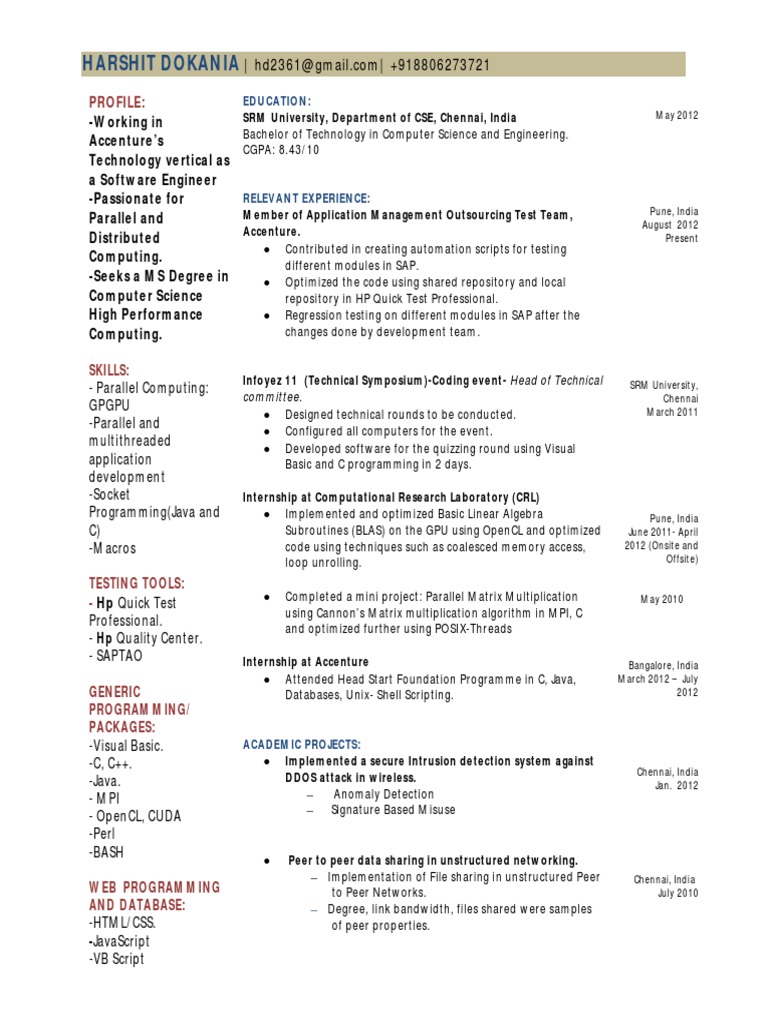 Harshit Resume | PDF