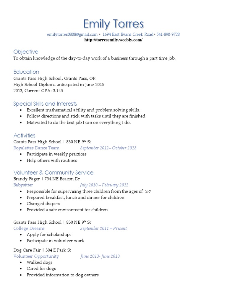 Resume Template - Emily Torres | PDF