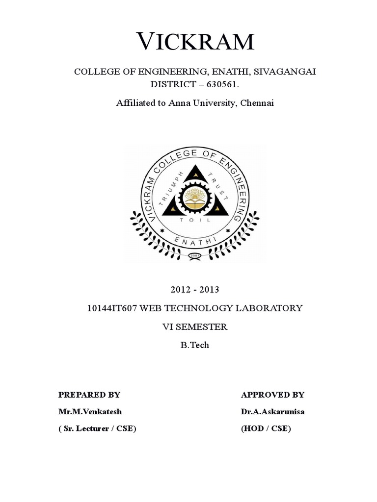 Web Tech Lab Manual Net | PDF | Ajax (Programming) | Html Element