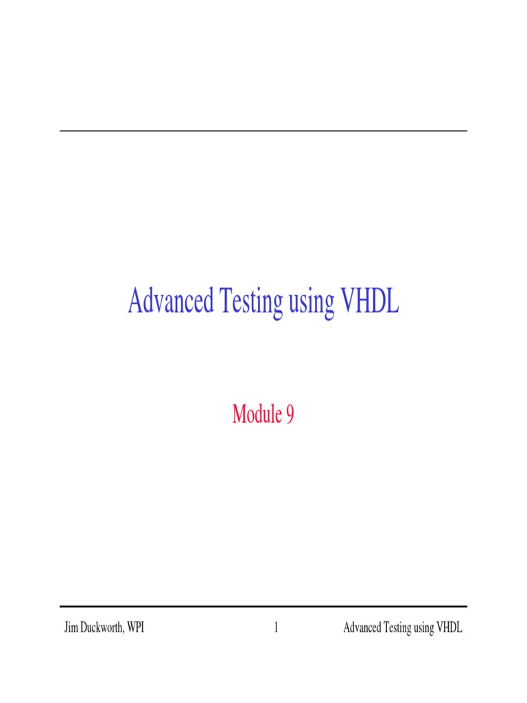 VHDL While Loop Examples Explained | PDF | Vhdl | Control Flow