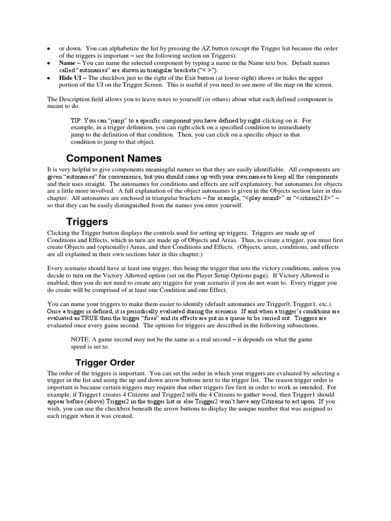 Component Names: Trigger Order | PDF | Areas Of Computer Science | Computing