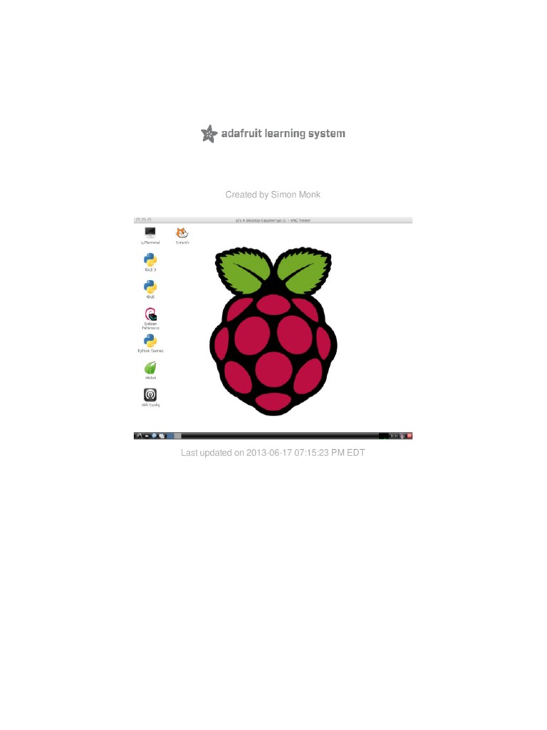 Adafruit Raspberry Pi Lesson 7 Remote Control With Vnc Pdf