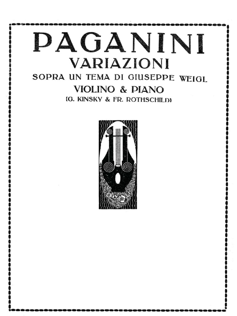 Paganini - Variations On A Theme by Weigl | PDF