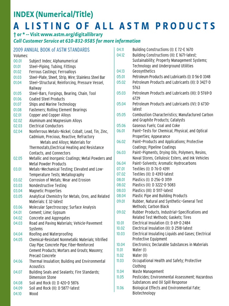 ASTM Product List | PDF | Dosimetry | Metals
