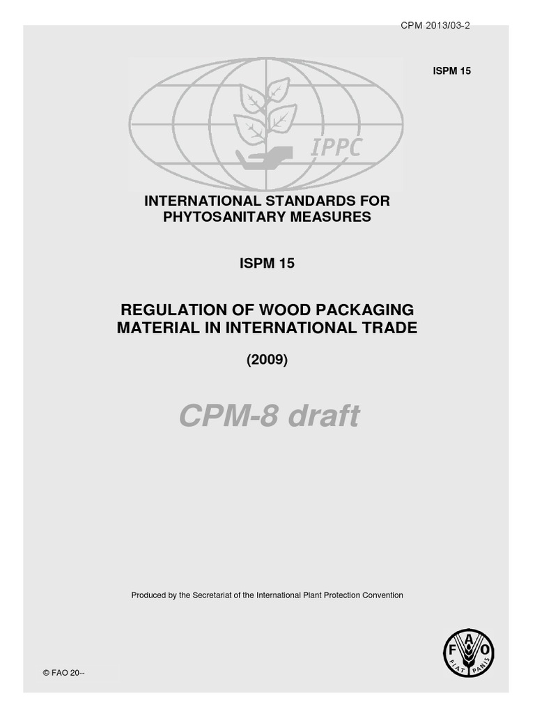 Ippc Ispm15 Draft Apr 2013 | PDF | Wood | Packaging And Labeling