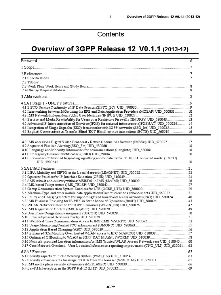 3GPP Release 12 Overview and Features | PDF | Computer Networking ...