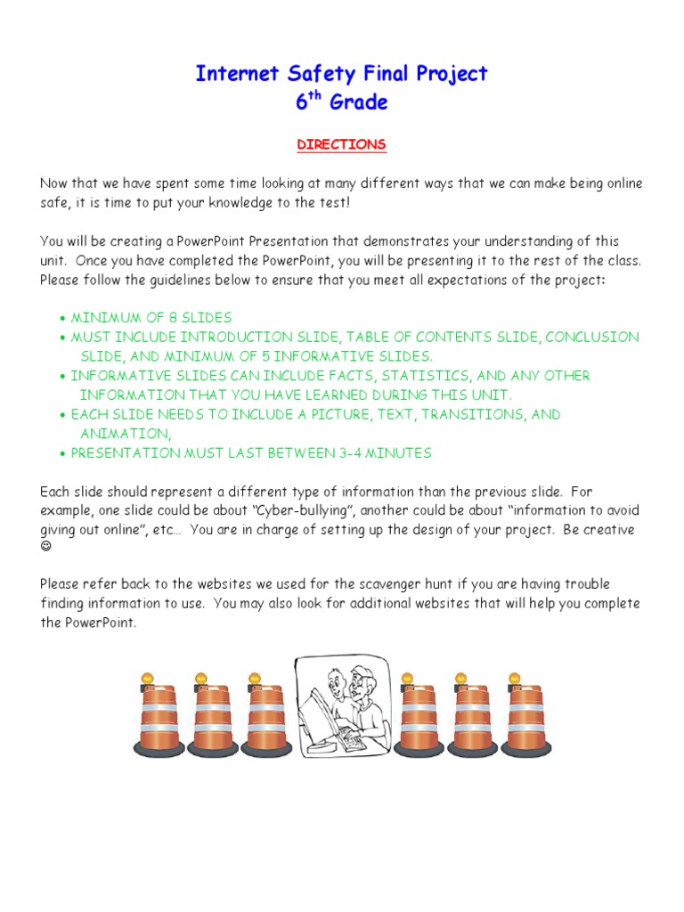6th Grade Internet Safety Final Project | PDF | Microsoft Power Point ...