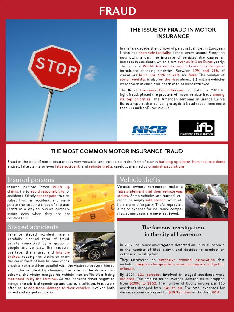 The Issue of Fraud in Motor Insurance: Insured Persons Vehicle Thefts ...