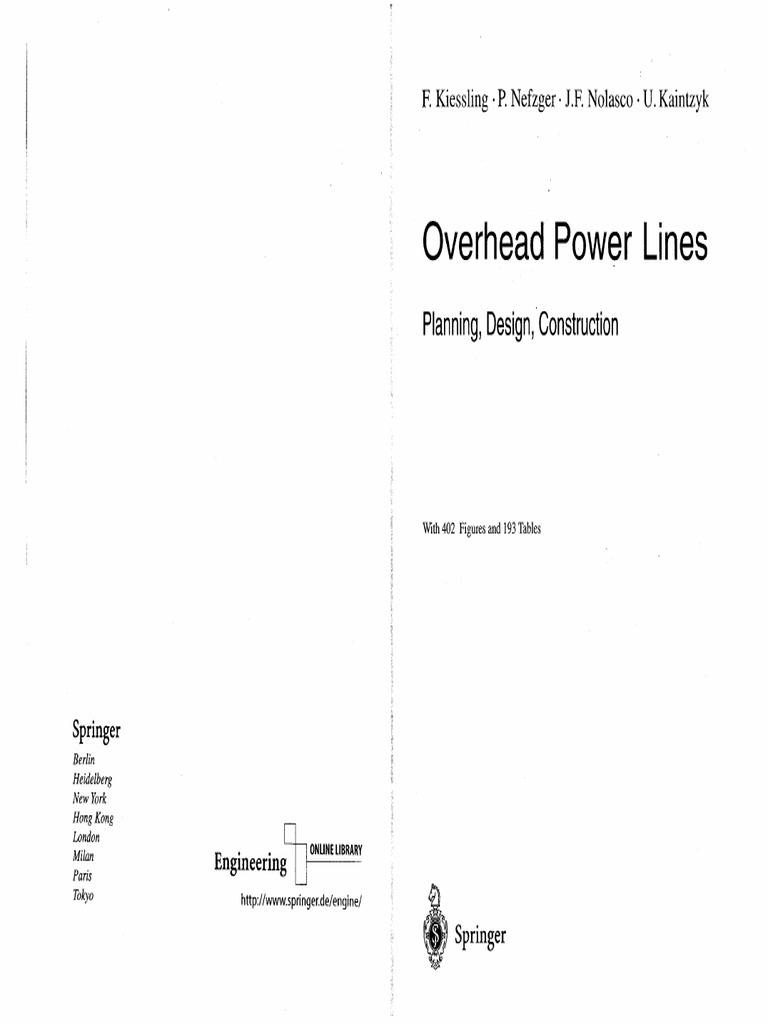 Overhead Power Lines - Planning, Design, Construction - Nolasco, Et Al ...