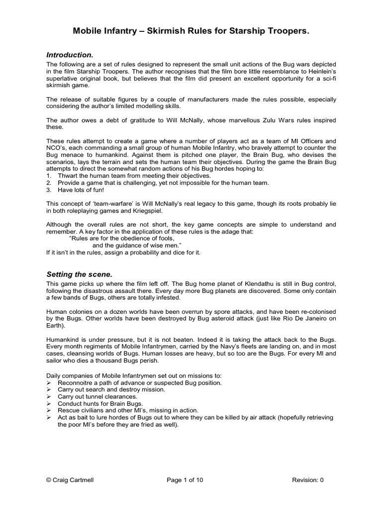 Mobile Infantry | PDF | Fortification | Infantry