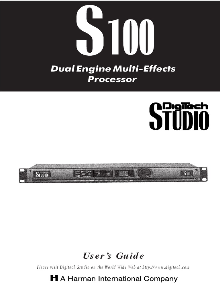 Digitech's s100 Manual | PDF | Equalization (Audio) | Ac Power Plugs ...