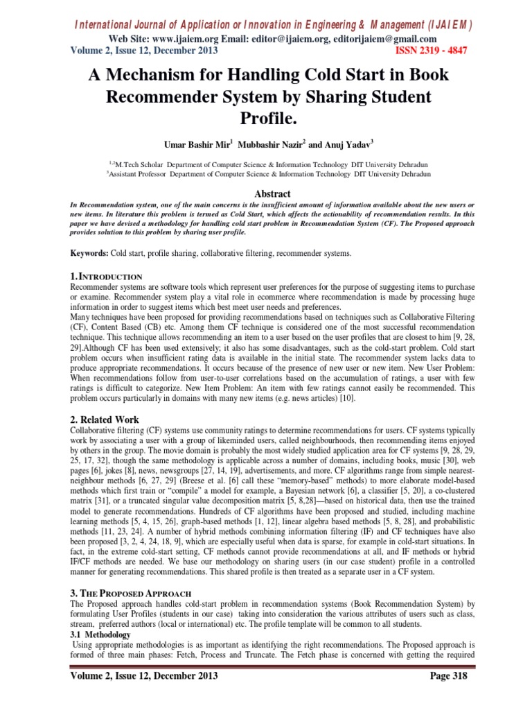 A Mechanism For Handling Cold Start in Book Recommender System by ...