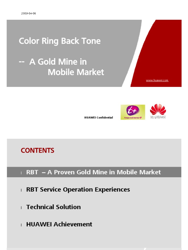 Color Ring Back Tone: A Proven Gold Mine in the Mobile Market | PDF ...
