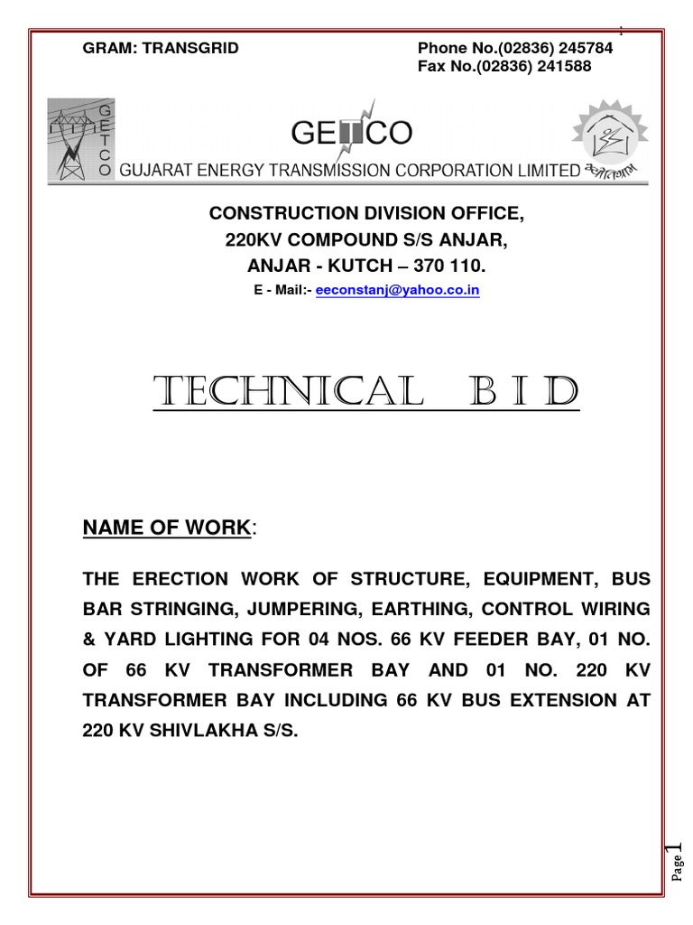 GETCO Substation Spec | PDF | Insurance | Independent Contractor