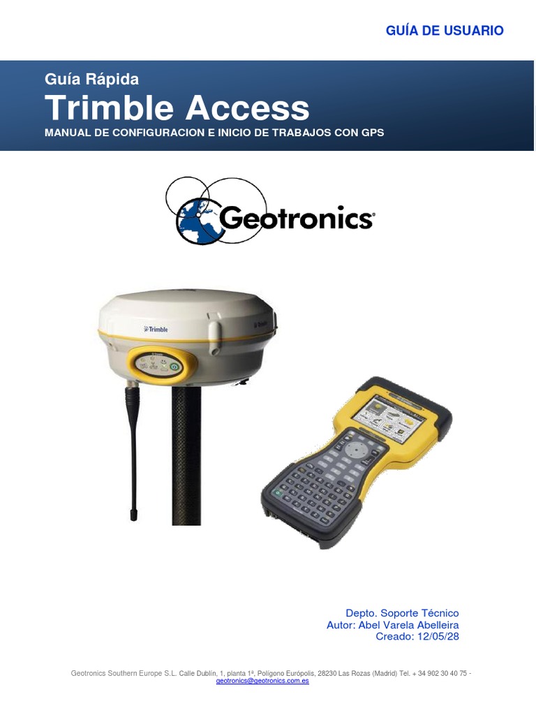 Manual Trimble Acces Iniciacion | PDF | Archivo de computadora | Topografía