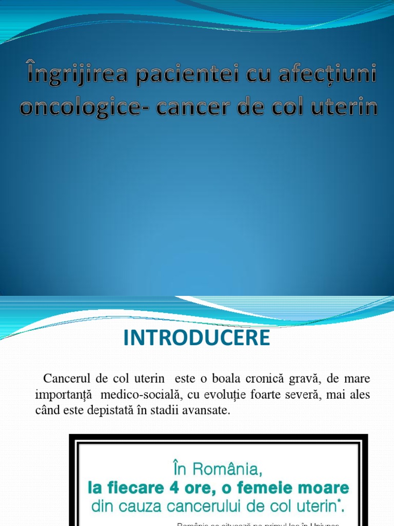 ppt cancerul de col uterin