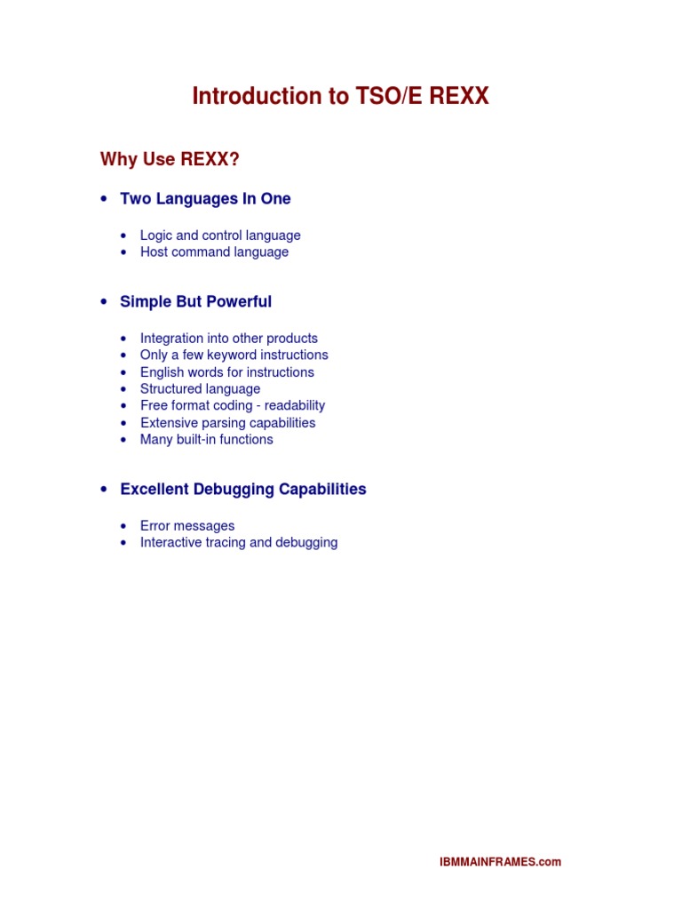 REXX Complete Reference | PDF | Subroutine | String (Computer Science)