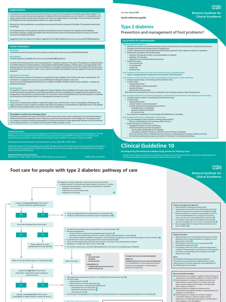 Clinical Guideline 10: Type 2 Diabetes | PDF | Diabetes Mellitus Type 2 ...