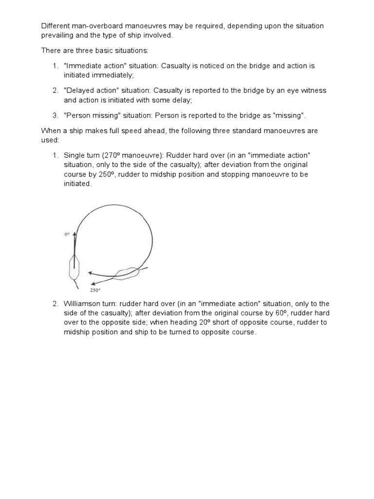 Understanding the Williamson Turn Maneuver | PDF