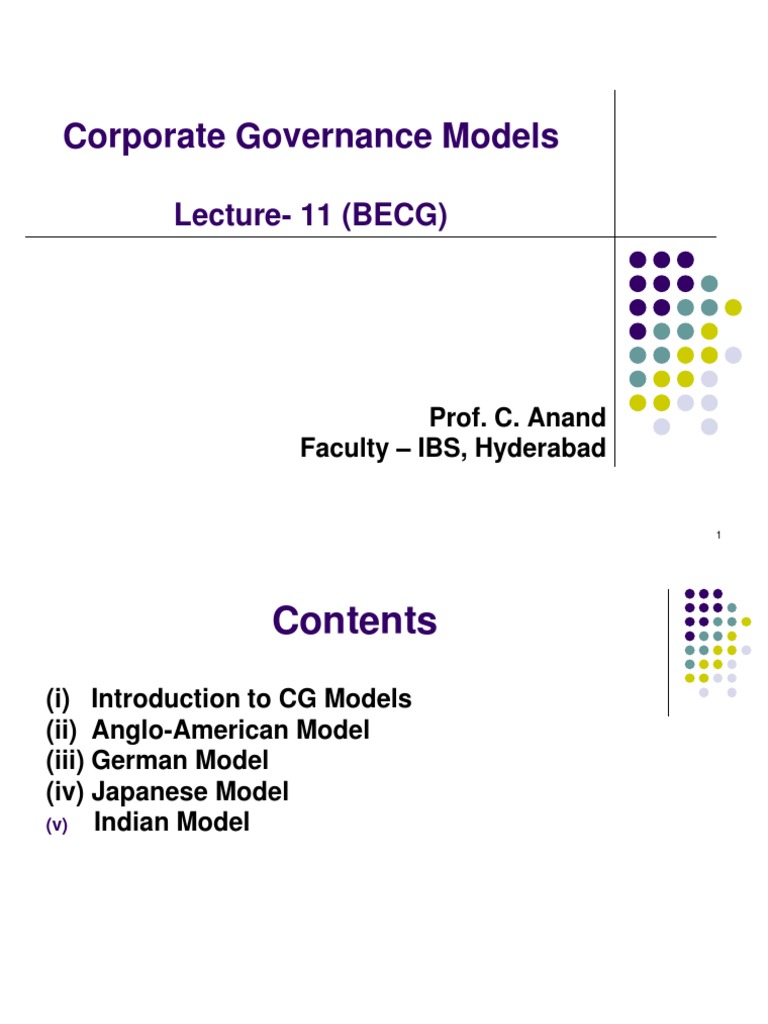 L-11 CG Models | PDF | Corporate Governance | Economies