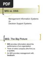 DIFFERENCE BETWEEN MIS & DSS | Decision Support System | Decision Making