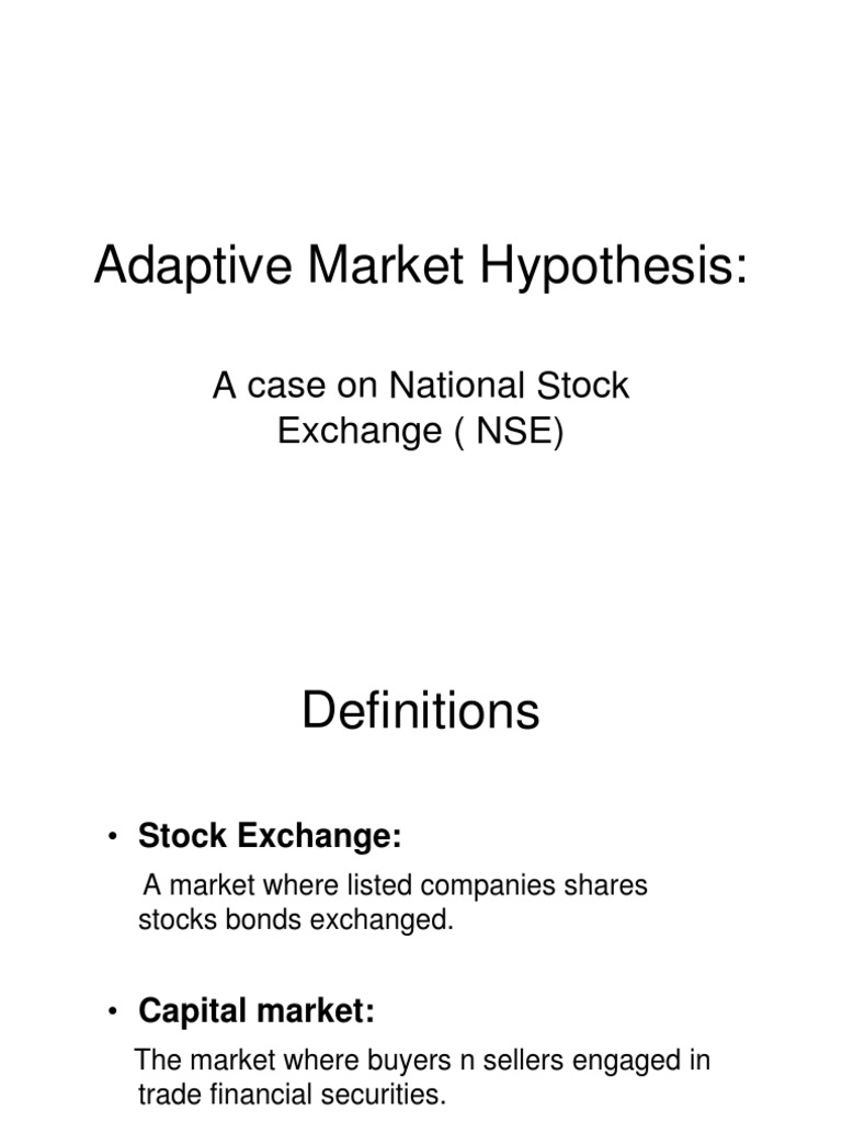 Adaptive Market Hypothesis 2 | PDF | Efficient Market Hypothesis ...