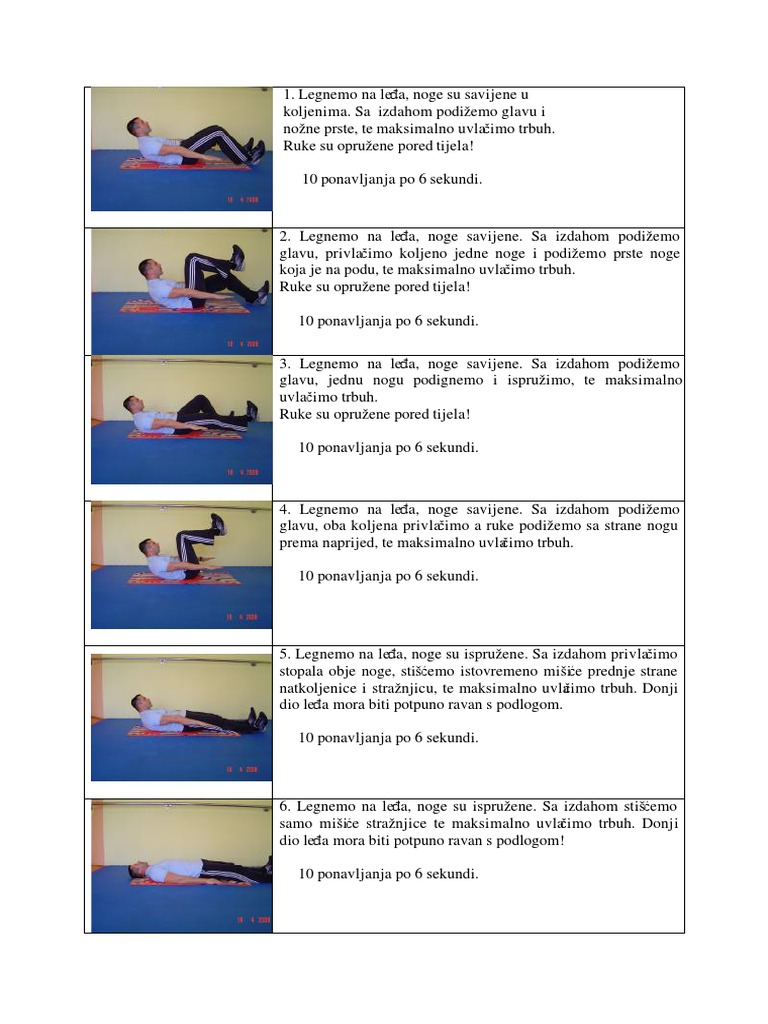 Slikovite Vjezbe Za Diskus Herniju PDF | PDF