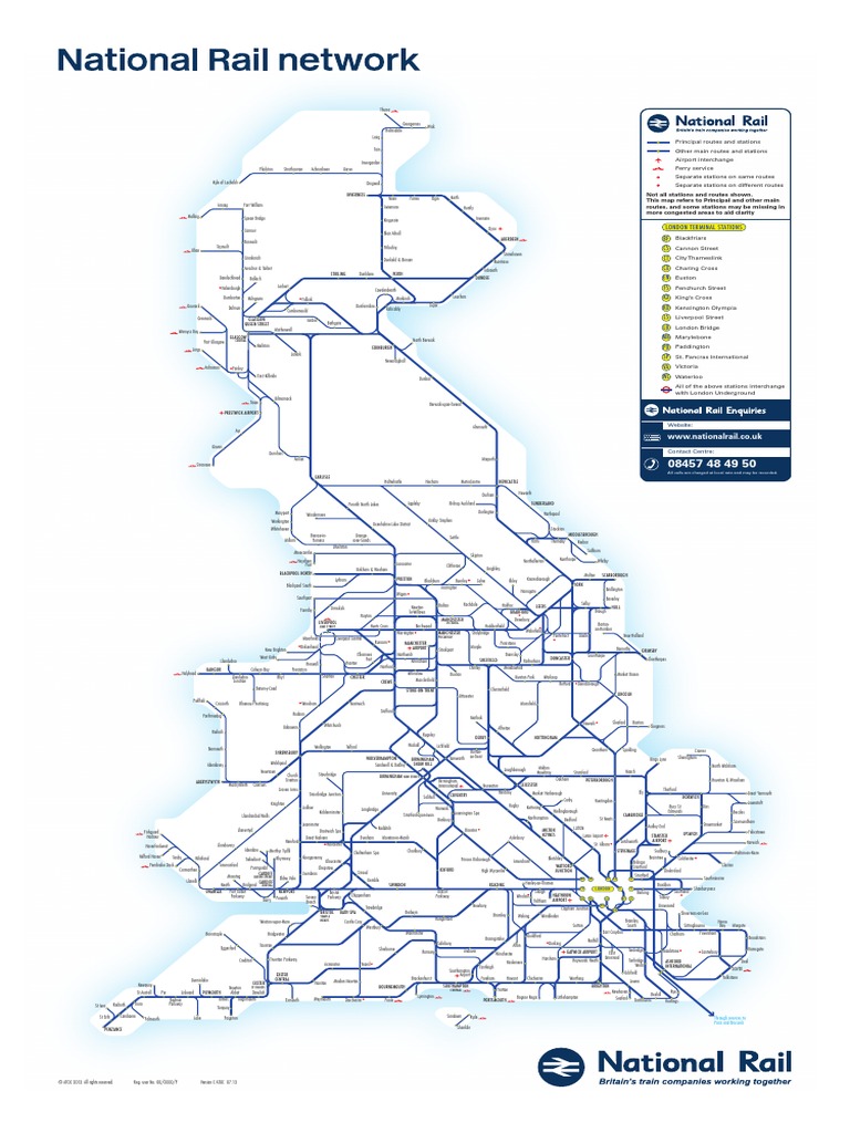 Official National Rail Map Large | PDF