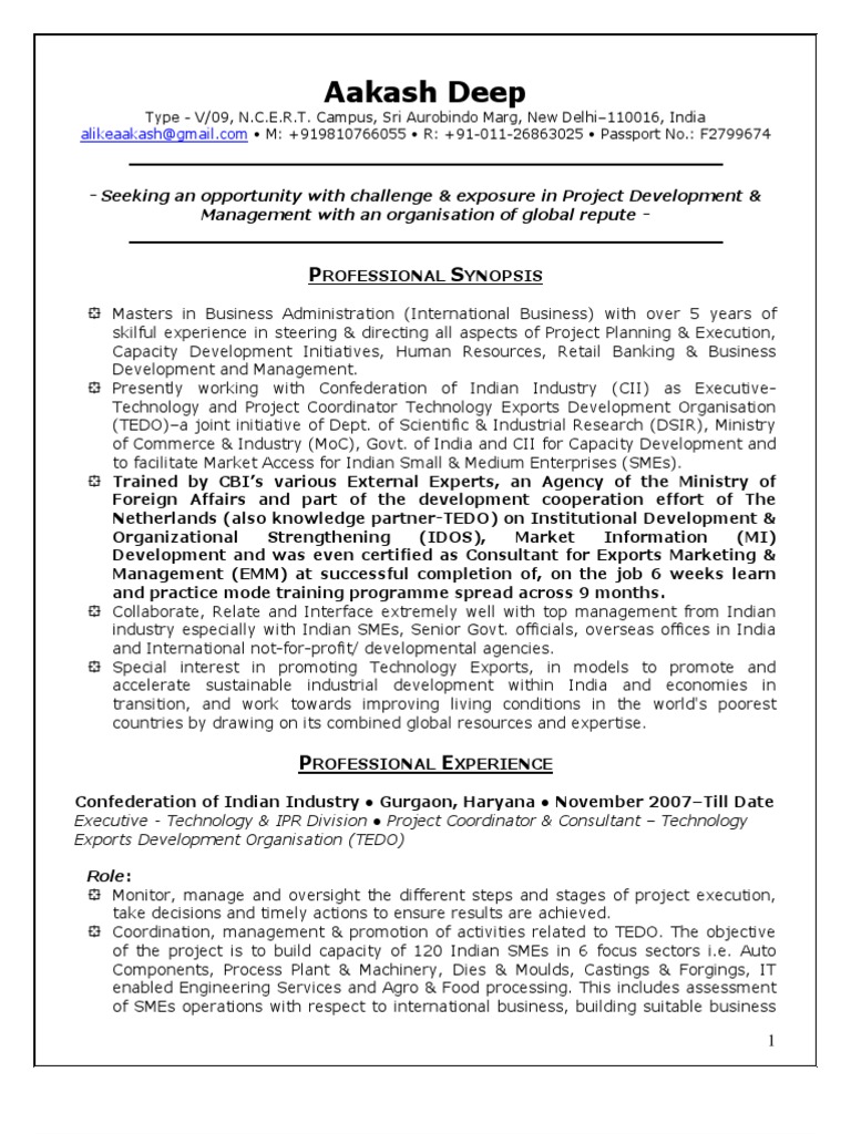 Aakash Deep - Resume | PDF | Business | Economies